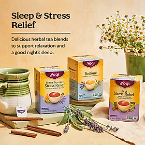 Yogi Tea - Bedtime (4 Pack) - Supports a Good Night’s Sleep - Tea with Passionflower, Chamomile, Valerian Root, and Lavender - 64 Organic Herbal Tea Bags