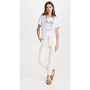 PAIGE Women's Christy Cargo Pants, Quartz Sand, Off White, 27