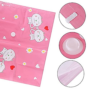 5Pcs Vacuum Compression Bag Dust Proof Storage Bag Household Thick Clothing Quilt Vacuum Bag Reusable Vacuum Storage Bags With Inflator Waterproof Compression Bags For Travel Home