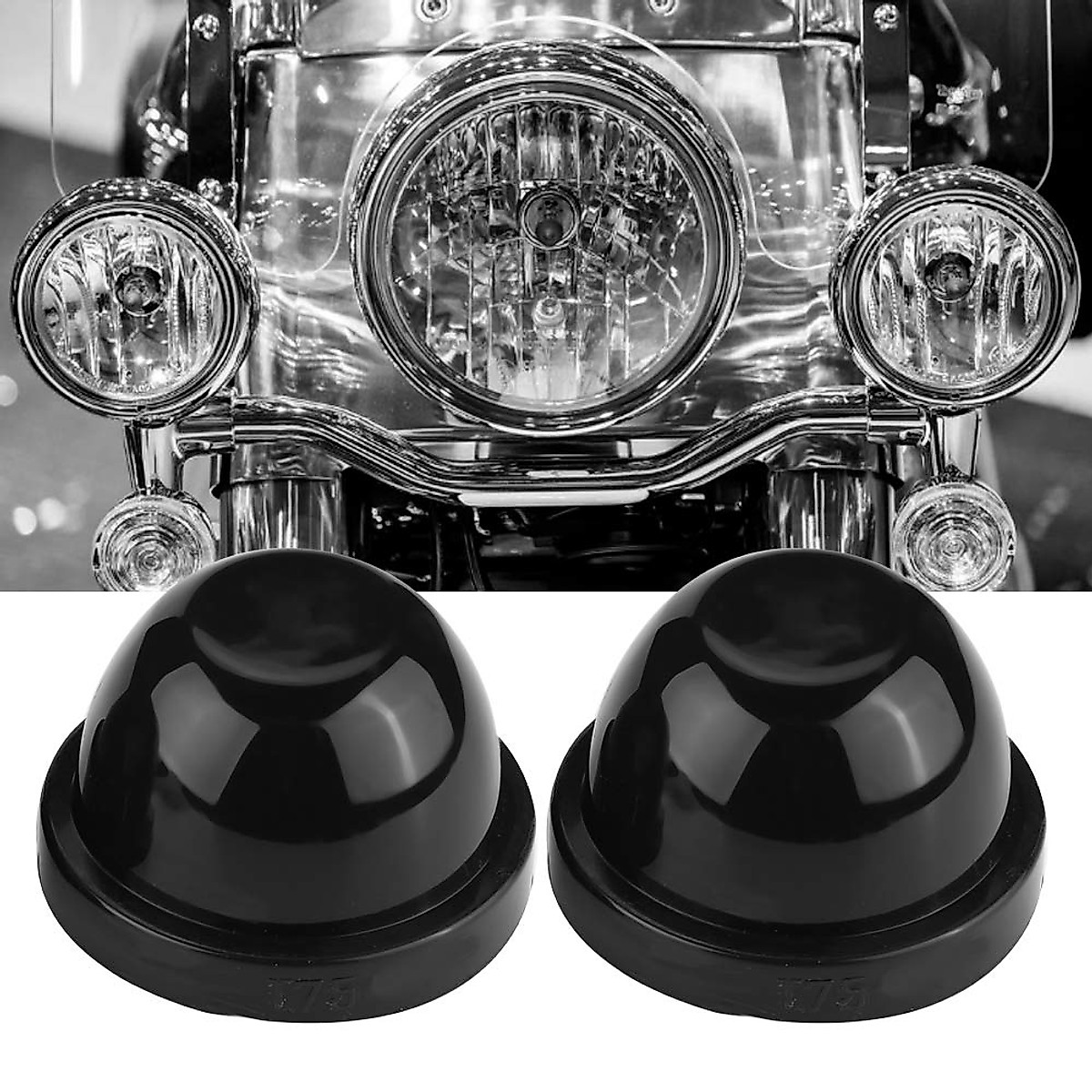 Headlight Dust Cap, 2Pcs 75mm LED Headlight Dust Proof Waterproof Rubber Housing Seal Cover Cap
