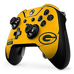 Skinit Decal Gaming Skin Compatible with Xbox One Elite Controller - Officially Licensed NFL Green Bay Packers Yellow Performance Series Design