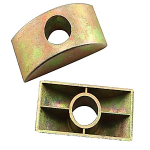 8mm（1/4Inch） Hole Alloy Half Moon Nut Furniture Half Moon Washer for Wood Desks,Tables,Beds,Stairs,50pcs
