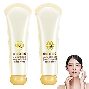 Koconh Honey Tearing Mask Peel, Honey Tearing Mask, Honey Tearing Mask Peel Mask Dead Skin Clean Pores Shrink Face Skincare Mask (2 PCS)