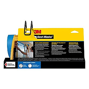 3M Hand-Masker M3000 Tool Painter's Tape and Masking Film Dispenser Kit, 3M Hand Masker Protects Surfaces from Paint Splatters, Includes 12-Inch Blade, Painter's Tape and Masking Film, 1 Kit