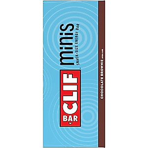 CLIF BAR Minis - Chocolate Brownie Flavor - Made with Organic Oats - 4g Protein - Non-GMO - Plant Based - Snack-Size Energy Bars - 0.99 oz. (20 Pack) - CASE