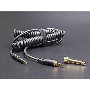 Voarmaks 4 Pole Long Steps Audio DJ Cable Cord Line Plug Compatible with Pioneer HDJ-X5 X7 S7 CUE1 Headphones Extended Coiled Spring Dj Wire