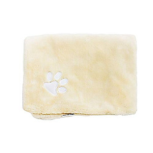 Downtown Pet Supply Cat Hammock Bed - Cat Shelf - Warm and Cozy Plush Nap Mat with Wire Bed Frame - Strong & Secure - Beige - 18.5 in x 12 in