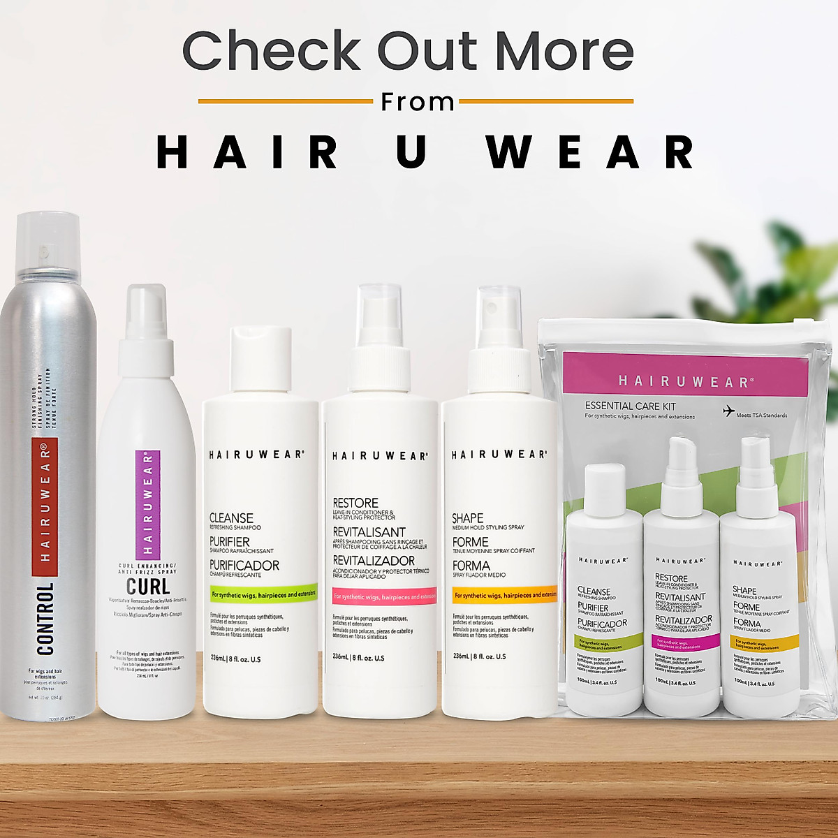HairUWear Essential Care Travel Kit