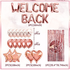 16 PCS Welcome Back Banner Balloons Welcome Back Office Decoration Welcome Back Banner Homecoming Party Moving Party Welcome Party Decoration