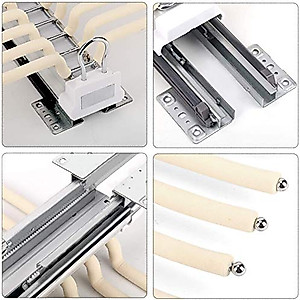 Pull Out Trousers Rack 22 Arms Steel Pull Out Pants Rack Pants Hanger Bar Clothes Organizers for Space Saving and Storage Maximum Load 33lbs Beige 23.4x18x5.7inch