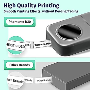Phomemo Label Makers for Small Business, D30 Label Maker Machine with Tape 12mm 0.47 White for Organizing, Bluetooth Wireless Small Label Maker Thermal Sticker Printer Home School Office Supplies