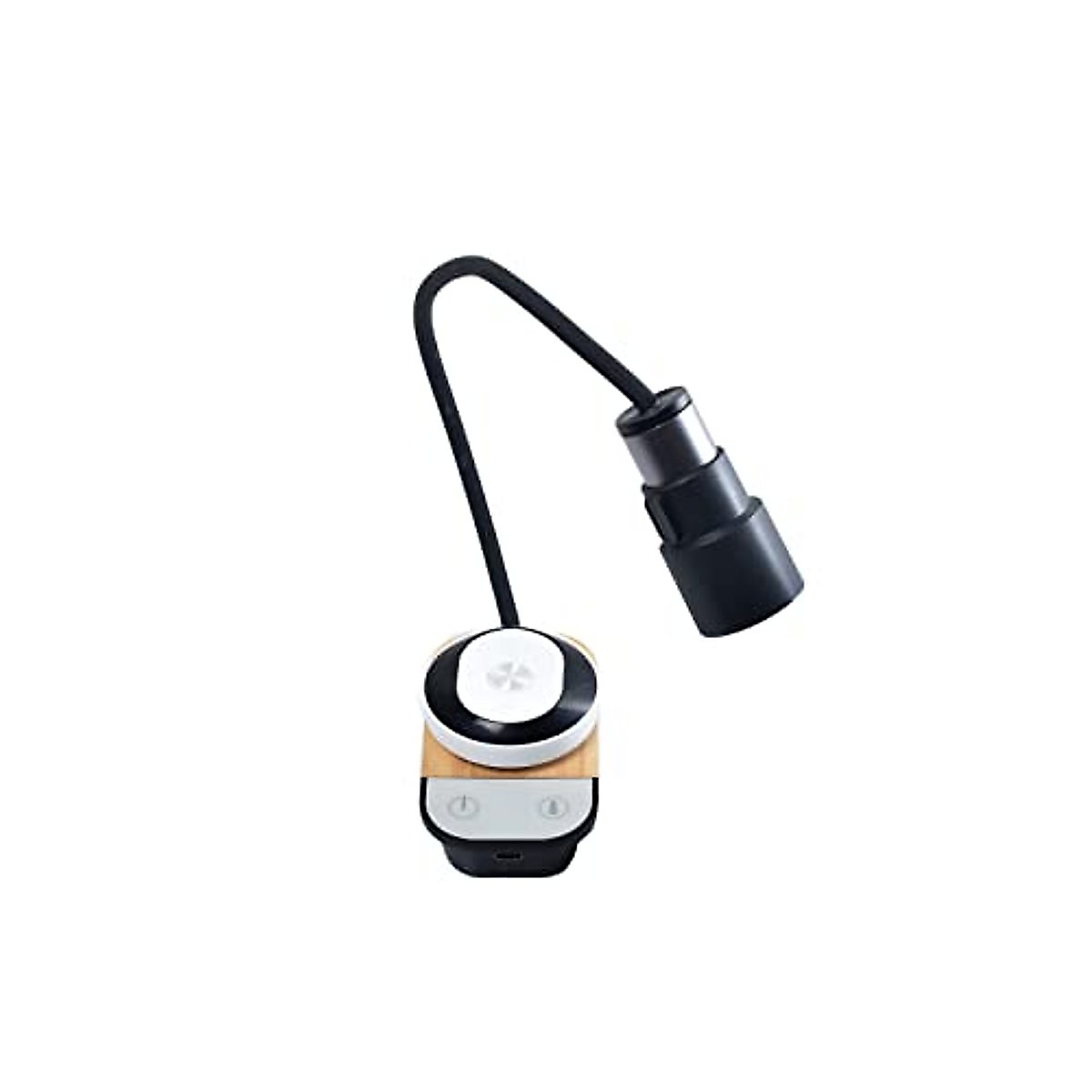 Cool Light Shop Multi-Functional LED Wall and Desk Lamp, Remote Control Sets Color, Adjustable Focus. Black Housing with Walnut Finish. 14 x 2.5 1 in. Powers USB Cable (Black), (MFL01)