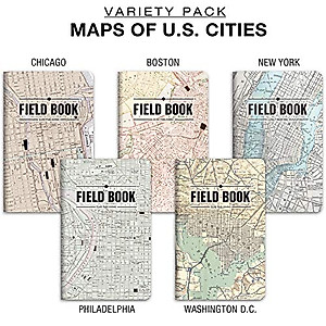 Field Notebook - Antique Map Patterns - Lined Memo Book (3.5"x5.5") - ELAN-FN-003L