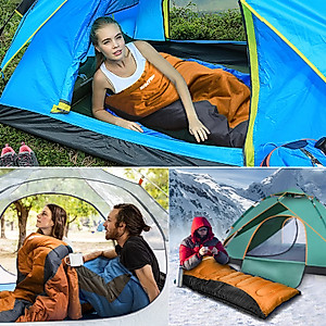 RISEPRO Sleeping Bag Lightweight, Portable, Waterproof 3-4 Seasons Warm Cold Weather Sleeping Bag for Adults & Kids - Indoor & Outdoor: Camping, Backpacking, Hiking (Blue)