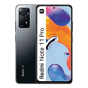 Xiaomi Redmi Note 11 Pro 4G Volte 128GB + 8GB Factory Unlocked 6.67" 108MP Camera Night Mode (Not Verizon Sprint Boost Cricket Metro At&T) + (w/Fast Car Charger Bundle) (Graphite Gray)