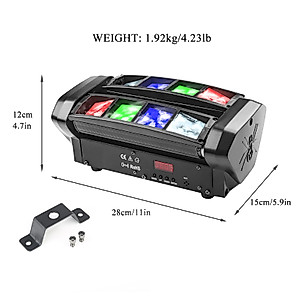 Moving Head Dj Lights Sound Activated Lights for Dj, RGBW LED Beam Spider Lights for Disco