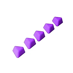 KMN Home, DrawerDecor Repositionable Triangle Divitz, 0.72" Kitchen Closet Shelf Organizer - Pack of 5, Iris