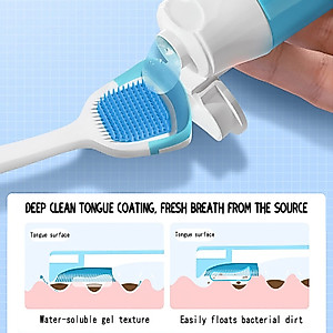 MANAM Tongue Scraper, Mint Tongue Cleansing Gel and Tongue Cleaner Brush, Mouth Scrubber, Fight Bad Breath, Oral Hygiene, Fresher Breath in Seconds (50G (Pack of 1))