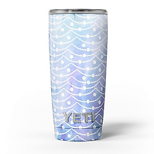 Design Skinz Blue and Purple Watercolor Waves - Skin Decal Vinyl Wrap Kit Compatible with The Yeti Rambler Cooler Tumbler Cups