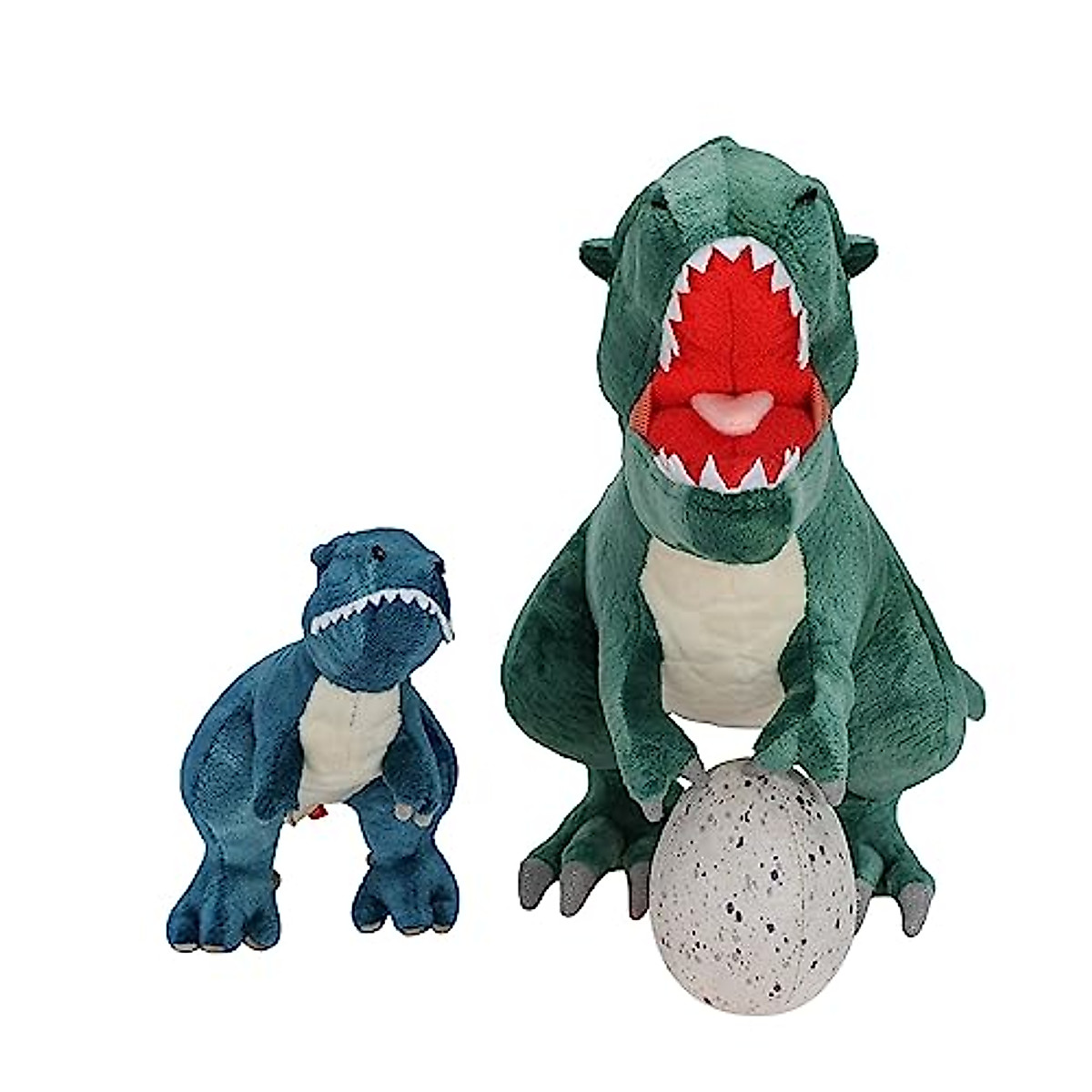 Wilomis Dinosaur Stuffed Animal 12” Mommy with Baby, 3 Pieces of Cute Dinosaur Plush Toys Dino Plushies for Kids Girls Boys Set（T-rex Family）