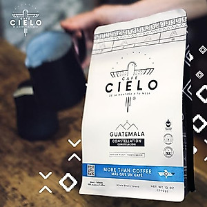 Café Cielo Blend Constellation, The Coffee from Guatemala, 100% Guatemalan Arabica Coffee, Artisanal Cultivation Single Estate Coffee. (Ground, 340g/12 oz), enriched with notes of chocolate, walnut and lemon.