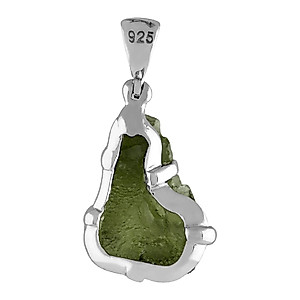 Starborn Natural 12-15 cts Moldavite Sterling Silver Pendant