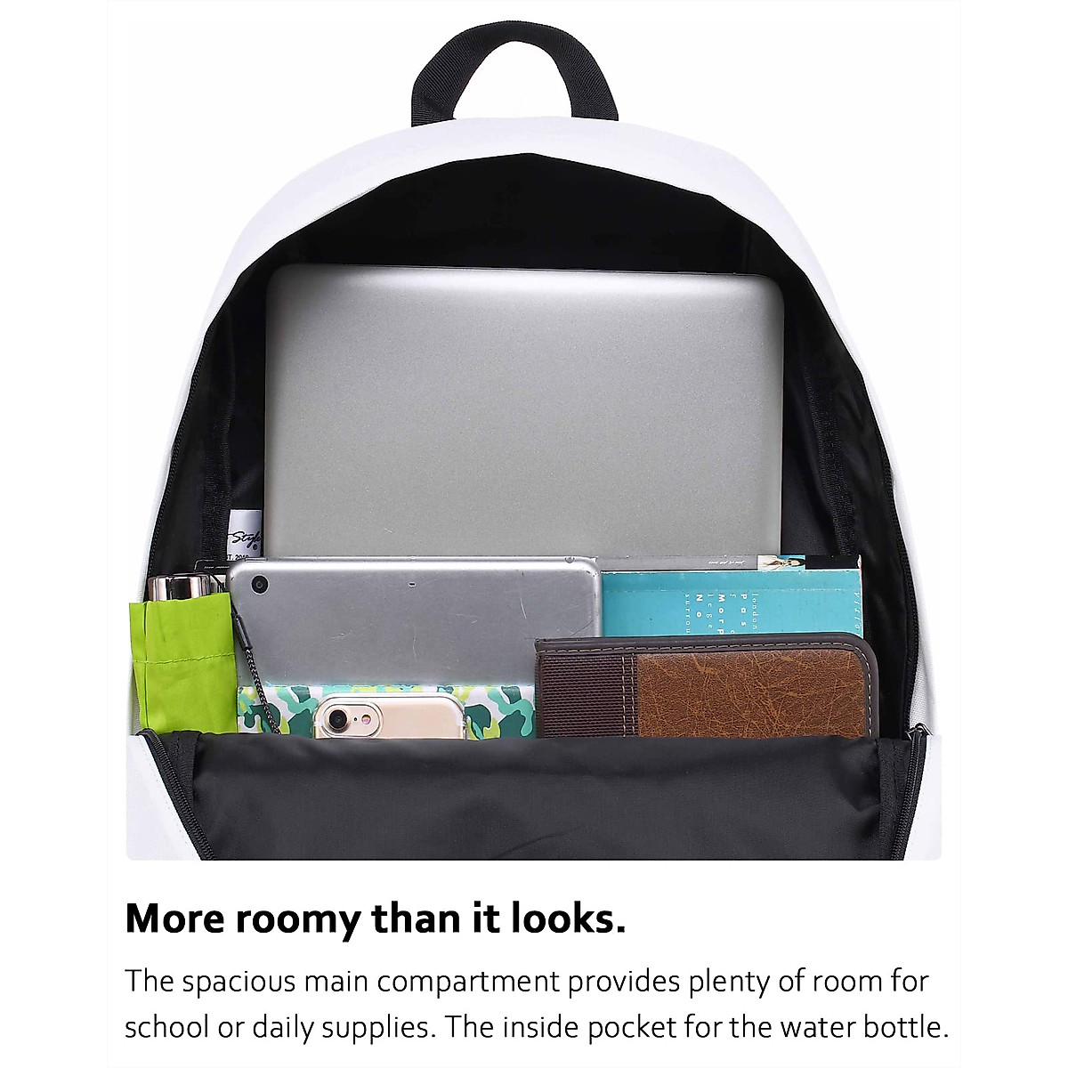 HotStyle SIMPLAY Classic School Backpack Bookbag, Black