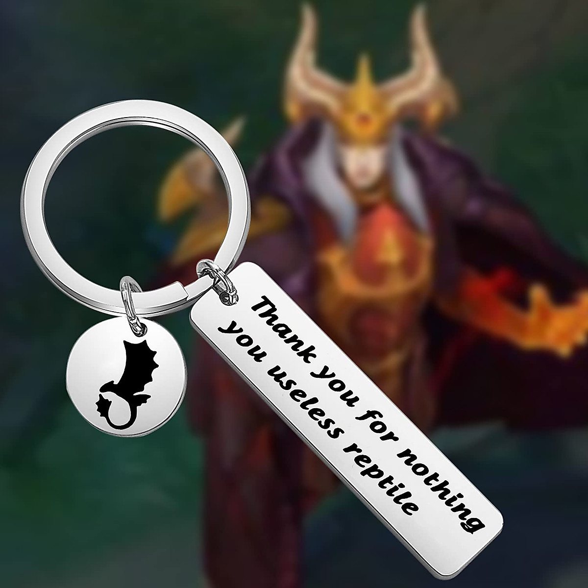 BAUNA Dragon Movie Inspire Keychain Anime Jewelry With Dragon Charm (Dragon Movie Keychain)