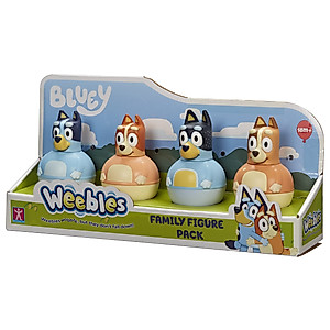 Character Options 07717 Four Pack, Weebles Wobble, Preschool Figures, Bluey Toys for 18mth+