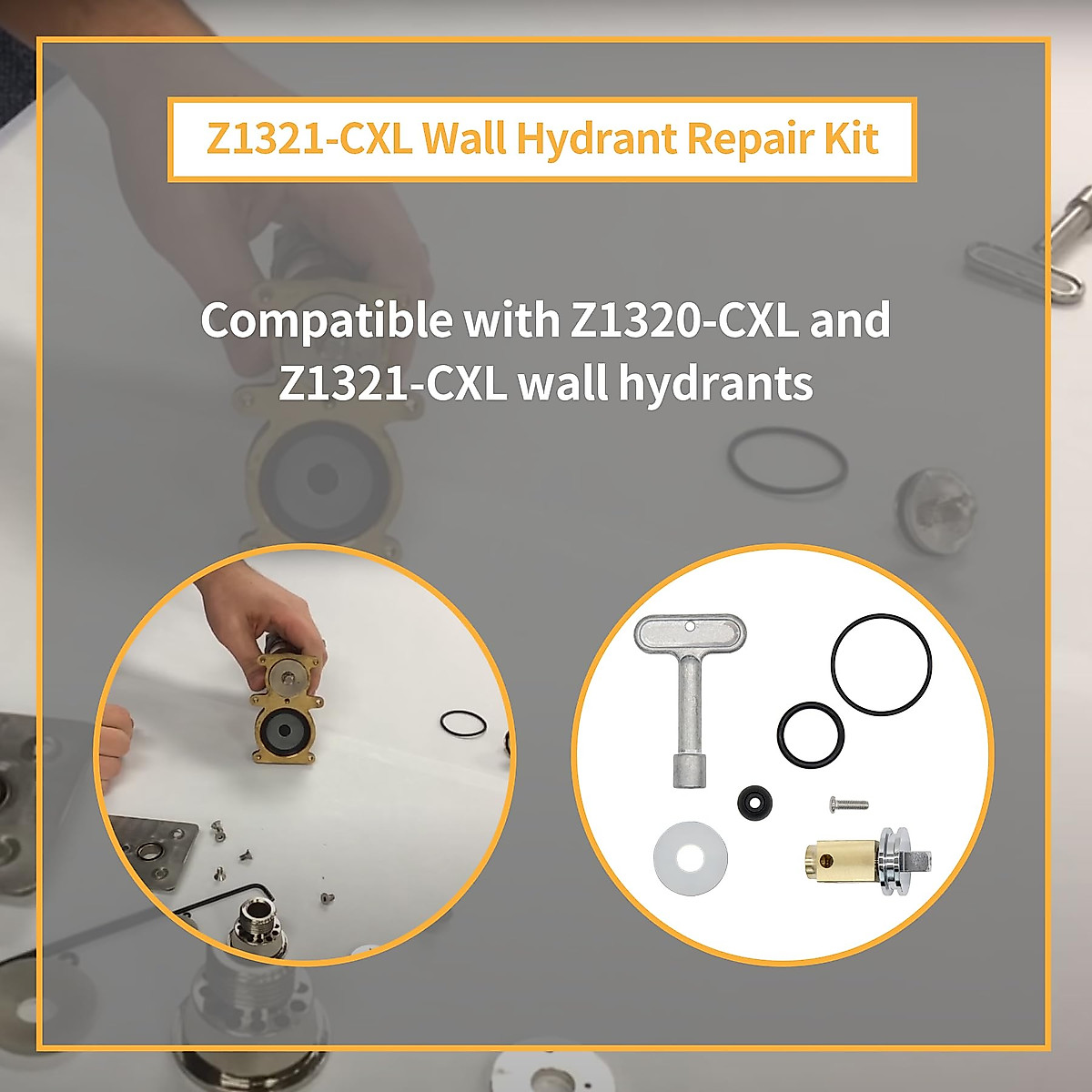 Denkuhin HYD-RK-Z1321-CXL Wall Hydrant Repair Kit Compatible with Wall Hydrant, Replace Part for Z1321-CXL Z1320-CXL