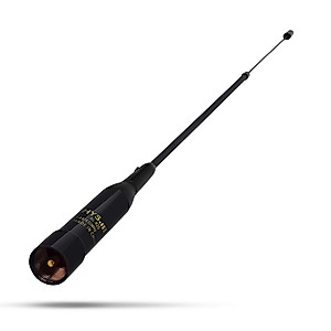 HYS Tri-Band VHF UHF 137-174/180-260/400-480MHz 100W 20inch 2.15dBi/5.2dBi PL-259 UHF Male Soft Telescopic Antenna for Yaesu Kenwood Motorola Taxi Bus Vehicle Amateur Ham Mobile Radio Transceiver