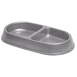 Petmate 290346 Designer Small Double Dinner Asst Colors For Pets, 7-Ounce