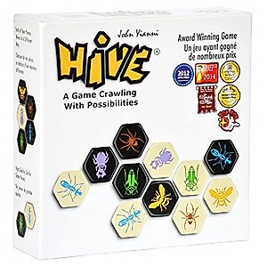 Hive Board Game - A Game Crawling with Possibilities Bundle with Mr Dice Drawstring Bag