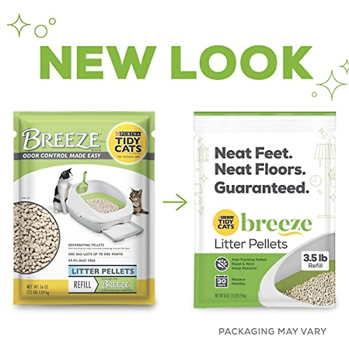 Purina Tidy Cats Litter Pellets, Breeze Refill Litter Pellets in Recyclable Box - (6) 3.5 lb. Bags