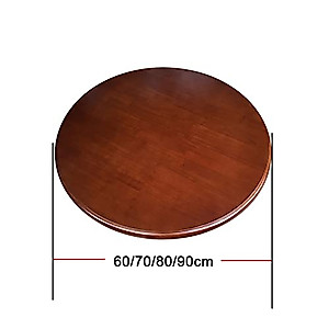 REDEXI Wood 30in Rotating Serving Tray Large Dining Table Turntable Round Rotatable Serving Plate Kitchen Countertop Lazy Susan Heavy Duty Tray, Rustic Style (Size : 80cm/30in)