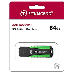 Transcend 64GB JetFlash 810 USB 3.0 Flash Drive (TS64GJF810) black