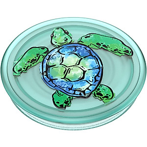 PopSockets Plant-Based Phone Grip with Expanding Kickstand, Eco-Friendly PopSockets for Phone - Translucent Tortuga