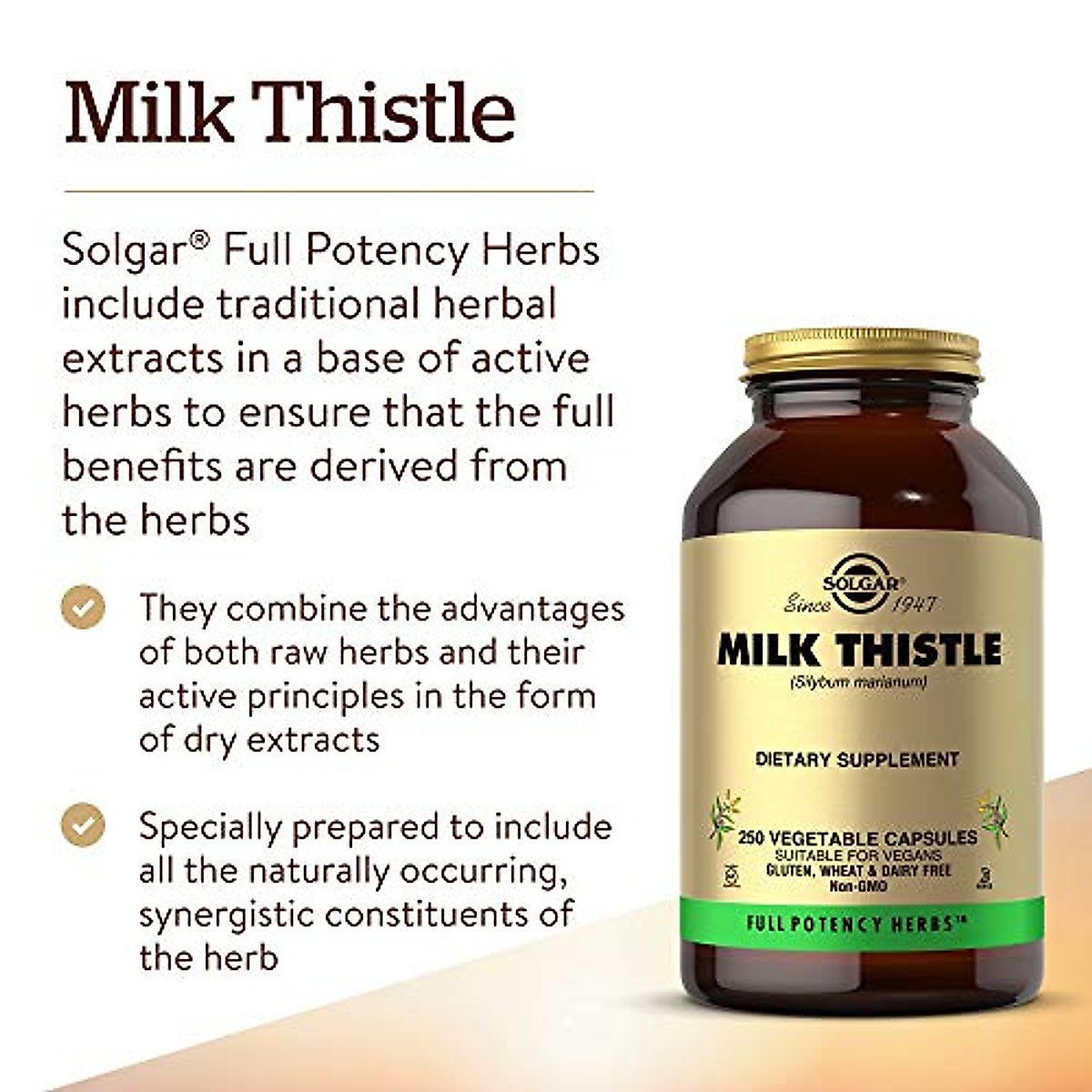 Solgar - Full Potency Milk Thistle, 250 Vegetable Capsules
