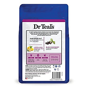 Dr Teal's Salt Soak with Pure Epsom Salt, Elderberry, 3 lbs