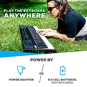 Alesis Recital – 88 Key Digital Piano Keyboard with Semi Weighted Keys, 2x20W Speakers, 5 Voices, Split, Layer and Lesson Mode, FX and Piano Lessons