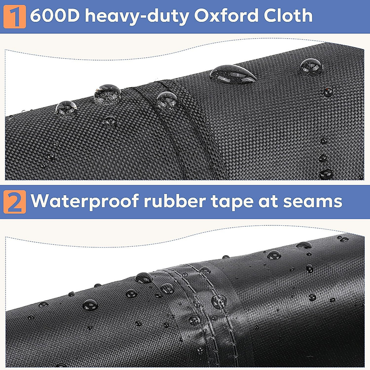 Outdoor Chair Covers For Patio Furniture Waterproof, Gorpche Patio Chairs Covers with Fastener Windproof Buckle Straps, Heavy Duty Lawn Outdoor Furniture Covers fits up to 29 x 30 x 36 inches(2 Pack)