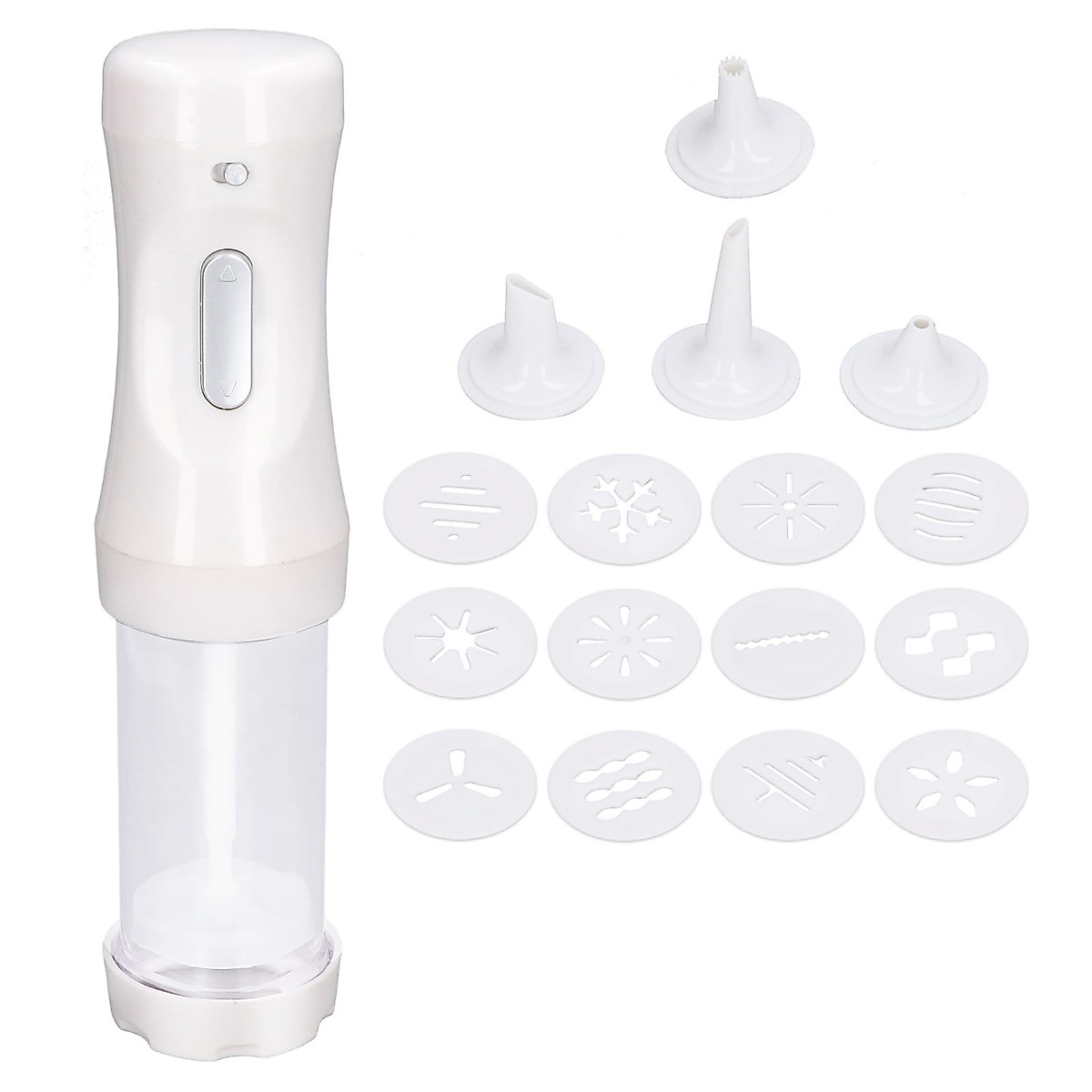 Serlium Electric Cookies Press,Cookie Making kit Homemade Baking Tool with 9 Discs and 1 Icing Tip for Cake Dessert DIY Maker and Decoration Baking Supplies