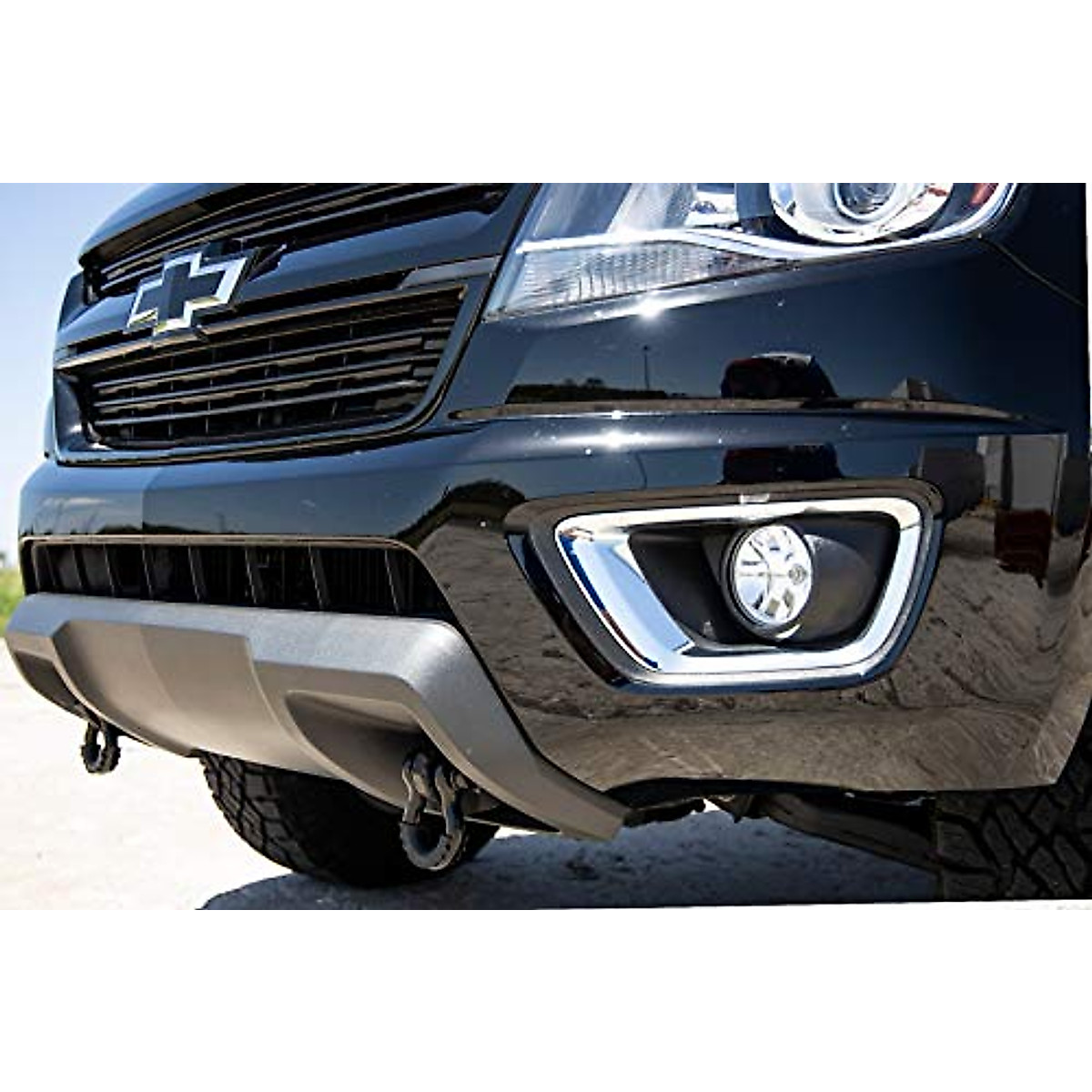 Rough Country Tow Hook Shackle Mounts for 2015-2022 Colorado/Canyon - RS166,Black