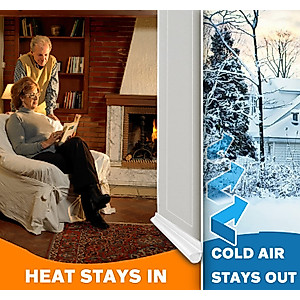 MAXTID Door Draft Stopper 30 Inches for Bottom of Doors Small Size Door Weather Stripping Seal Strip Under Door Sweeps Home Winterizing Products Under Door Draft Blocker