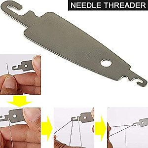 KYUEWRT 25 Large Eye Embroidery Needles-5 Sizes Big Eye Hand Sewing Needles in Aluminum Storage Tube