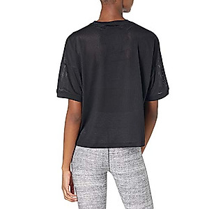 Reebok Women's Training Essentials T-Shirt, Black Mesh, X-Large