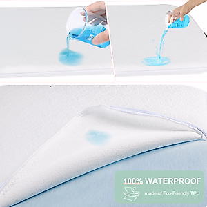 Bassinet Mattress Topper, Gel Memory Foam Mattress with Removable Cover Fit for Jimglo/ANGELBLISS 3 in 1 Baby Bassinet (33" x 19"), BabyBond, KoolerThings, Cowiewie and Ihoming Bassinet, Soft Mattress