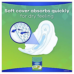 Always Ultra Thin Size 2 Super Pads With Wings Unscented, 32 Count (Pack of 1)
