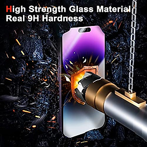 YMHML 2 Pack iPhone 14 Pro Privacy Screen Protector + 2 Pack iPhone 14 Pro Camera Lens Protector, Anti Spy Tempered Glass Privacy Screen for iPhone 14 Pro (6.1 Inch), Bubble Free Easy Installation