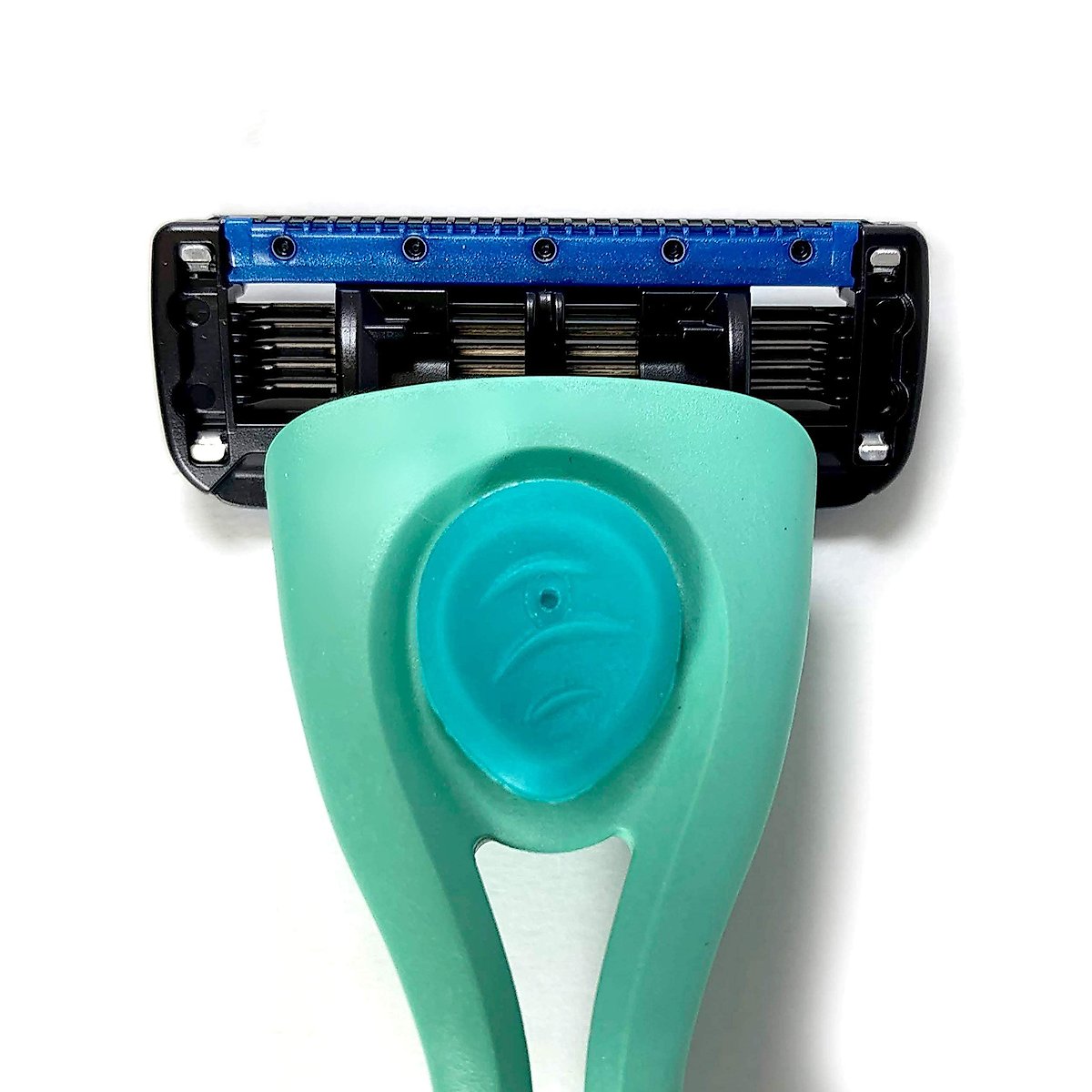 Preserve POPi Shave 5 Razor System Made with recycled Ocean Plastic, Neptune Green and Preserve POPi Shave 5 Replacement Cartridges for Preserve POPi Shave 5 Razor (4 Count) Bundle